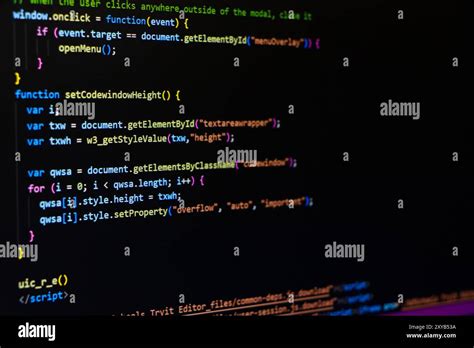 Programming Code Abstract Screen Of Software Developer Computer Script