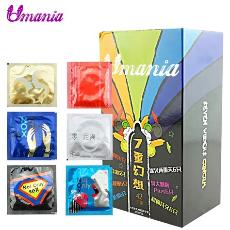 Buy 42pcs 7 Types Condom Lasting Delay Thin Dots