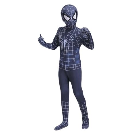 Costum Carnaval Copii Spiderman Negru 11 12 Ani Emagro