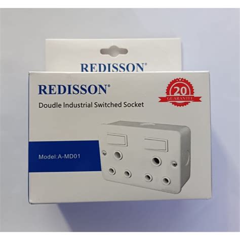 Double Industrial Switched Socket Redisson Outlight Electrical