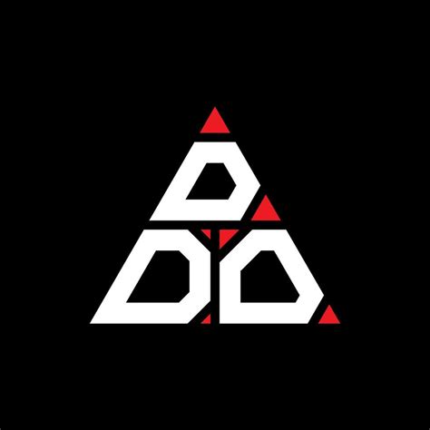 création de logo de lettre triangle ddo avec forme de triangle