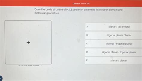 Question 171 Of 191 Draw The Lewis Structure StudyX