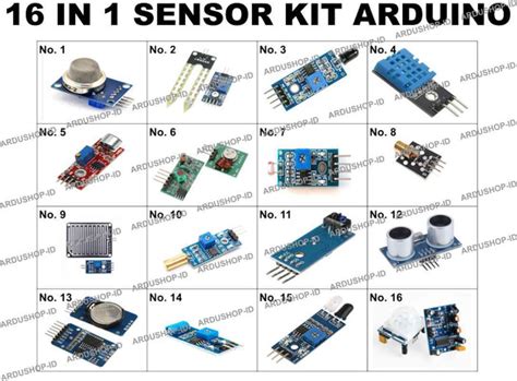 Promo 16 In 1 Modul Sensor Kit For Arduino Raspberry With Box Diskon
