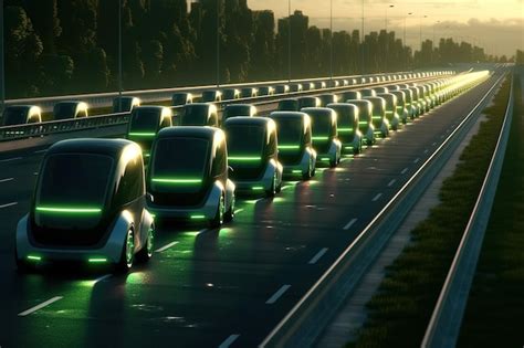 Premium Ai Image Autonomous Vehicles On Road Generative Ai