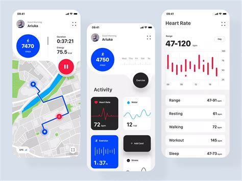 Health Tracking App By Ariuka Mobile App Design App Icon Design Ui Ux