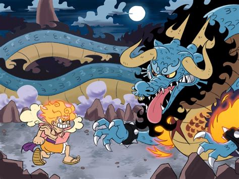 Monkey D Luffy And Kaidou One Piece And More Drawn By Tina Fate Danbooru