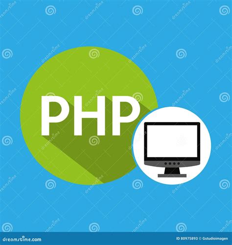 computer web development php stock vector illustration of digital