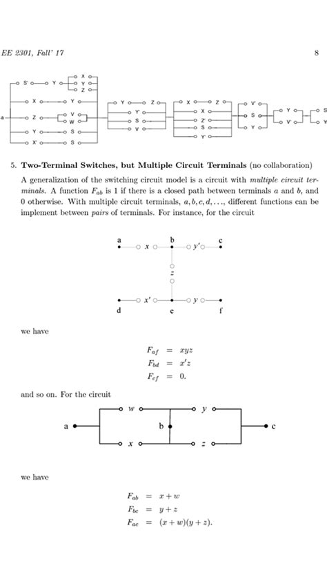 Solved Two Terminal Switches But Multiple Circuit Terminals Chegg Com