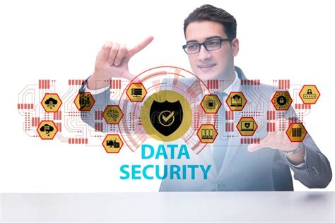 data security in cybersecurity concept stock illustration