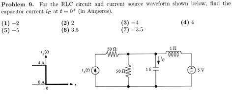 Solved For The RLC Circuit And Current Source Waveform Shown Chegg Com