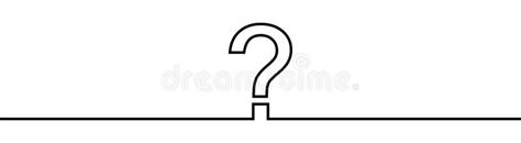Question Mark Linear Background One Continuous Drawing Of A Question Mark Stock Illustration