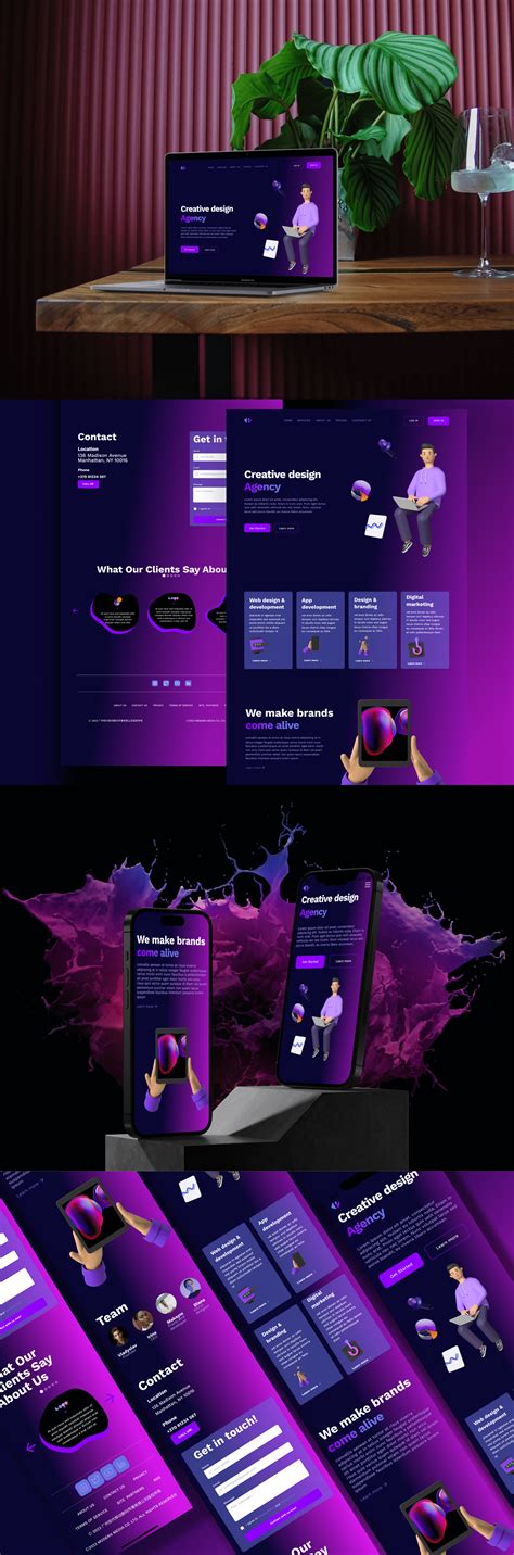 landing page ui ux design on behance