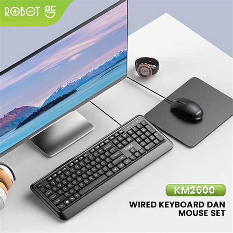 Jual Robot Set Combo Keyboard And Mouse Km2600 For Komputer Laptop Original Garansi Resmi 1