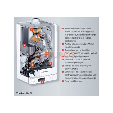 CENTRALA TERMICA VIESSMANN Vitodens 100 W 26 KW COMBI B1KC156 4 595