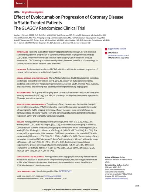Evolocumab 2 Pdf Statin Low Density Lipoprotein