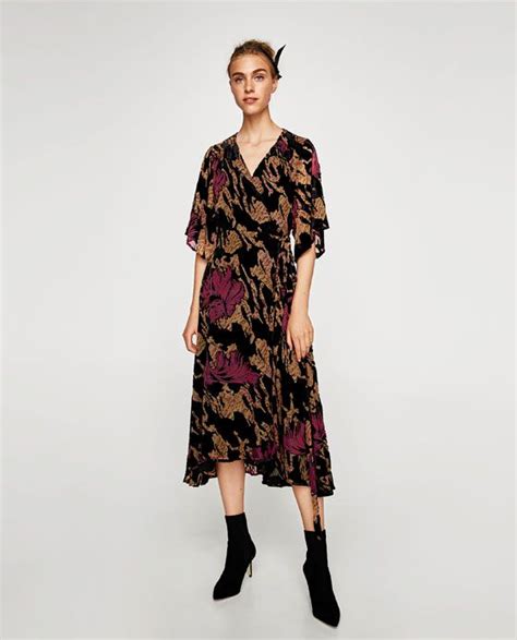 VESTIDO MIDI TERCIOPELO DEVORADO Velvet Midi Dress Sleeved Velvet