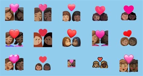 👩🏽‍ ️‍💋‍👩🏿 Kiss Woman Woman Medium Skin Tone Dark Skin Tone On