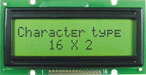 16 X 2 Character LCD Module With Yellow And Green LED Backlight Tradekorea