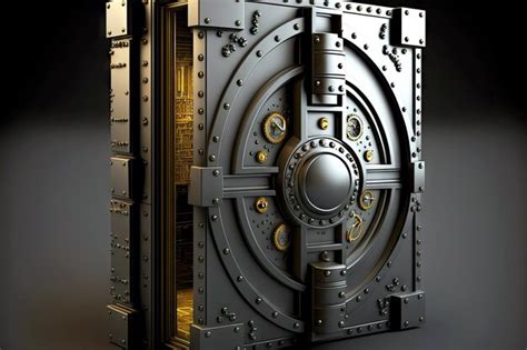 premium photo heavy security bank vault door with multilevel locking