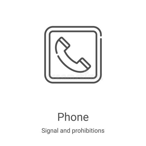 Vetor De ícone Telefônico Da Coleção De Sinais E Proibições Ilustração