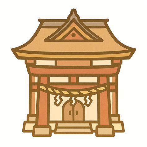 かわいい神社｜イラスト・フリー素材なら「シンテリ」