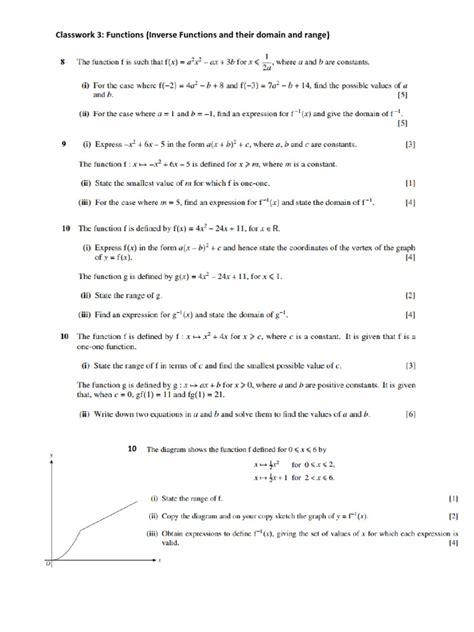 classwork 2 inverse functions pdf