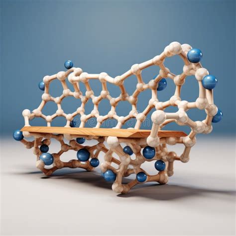 three dimensional molecule couch organic chemistry inspired bench