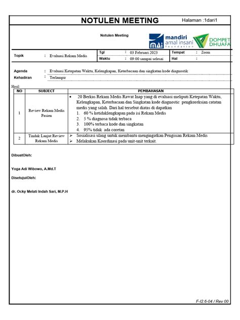 Form Notulen Pdf