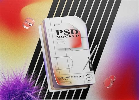 Premium Psd Browser Mockup In Glassmorphism Style