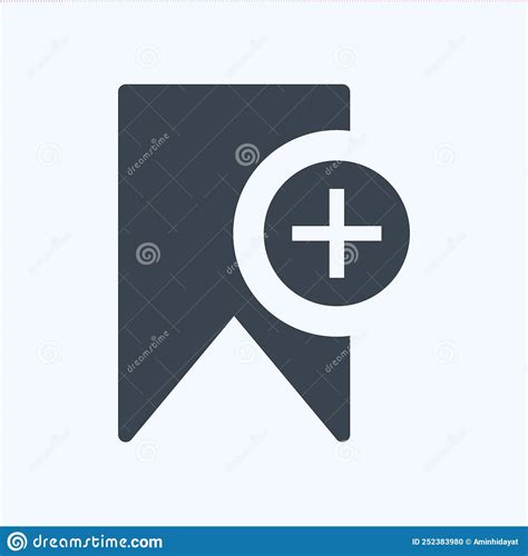 Icon Add Bookmark Suitable For User Interface Symbol Glyph Style Simple Design Editable