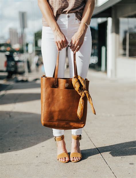 Madewells Classic Leather Tote Bag