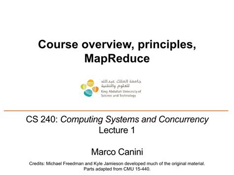 Pdf Course Overview Principles Mapreduce Safacultymarcocaniniclasses
