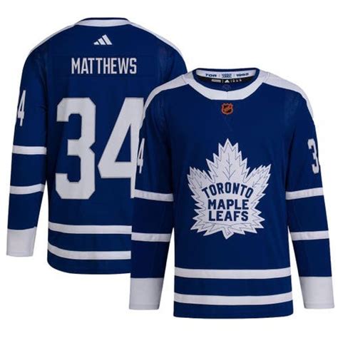 Adidas Mens Auston Matthews Toronto Maple Leafs Reverse Retro 2 0