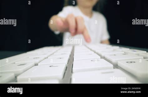 Grey Computer Keyboard White Keys Stock Videos And Footage Hd And 4k