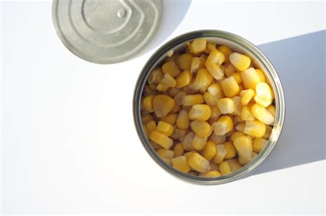 Premium Photo Canned Sweet Corn Close Up