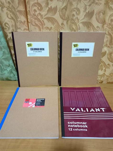 Columnar Books 4 Columns Columnar 8 Columns Columnar 12 Columns