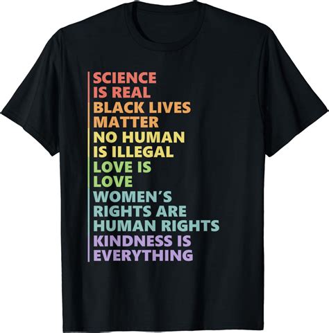 Science Is Real Black Lives Matter Rainbow Lgbt Pride Blm T Shirt