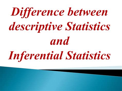 Solution Difference Between Descriptive And Inferential Statistics