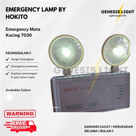 Jual Lampu Emergency Hokito Led Putih Mata Kucing Emergency Exit Lamp Jakarta Barat