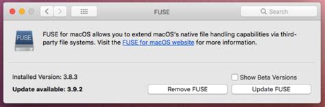 What Installed Fuse For Macos Supernaltrue