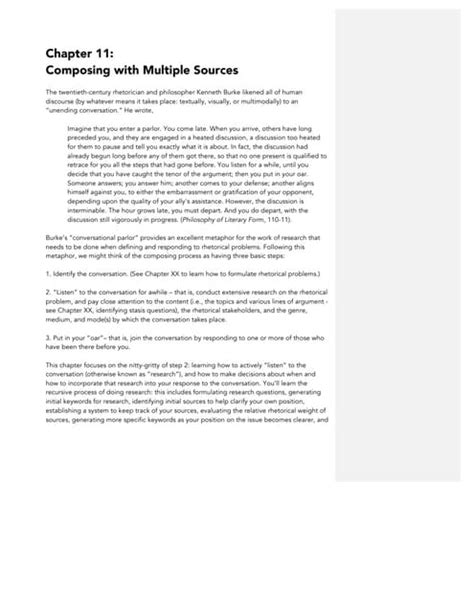 Chapter12 Composing Multiple Sources Pdf Online Education Education