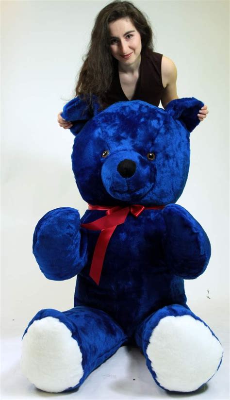 American Made 6 Foot Giant Royal Blue Teddy Bear Soft 72 Inch Life