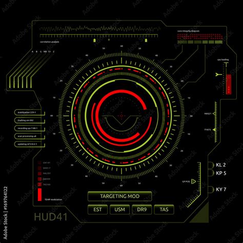 Set Of Futuristic User Interface Elements For Dashboard Or Control