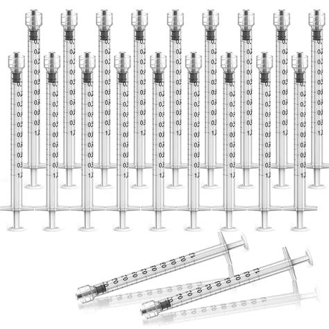Buy 1ml Luer Lock Syringe 20 Pack Plastic 1ml Syringes With Luer Lock