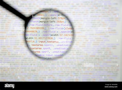 Real Css Code Developing Screen Programing Workflow Abstract Algorithm Concept Lines Of Css