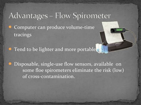 Spirometry Measurements Of The Flow And Volumes Of Air Ppt