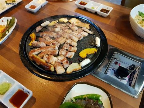 진주 금산 맛집 맛있는 삼겹과 소주 무한리필 짱이다 네이버 블로그