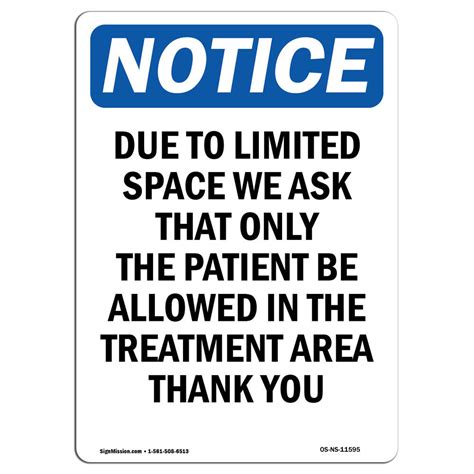 SignMission Limited Space Patient Allowed Sign Wayfair