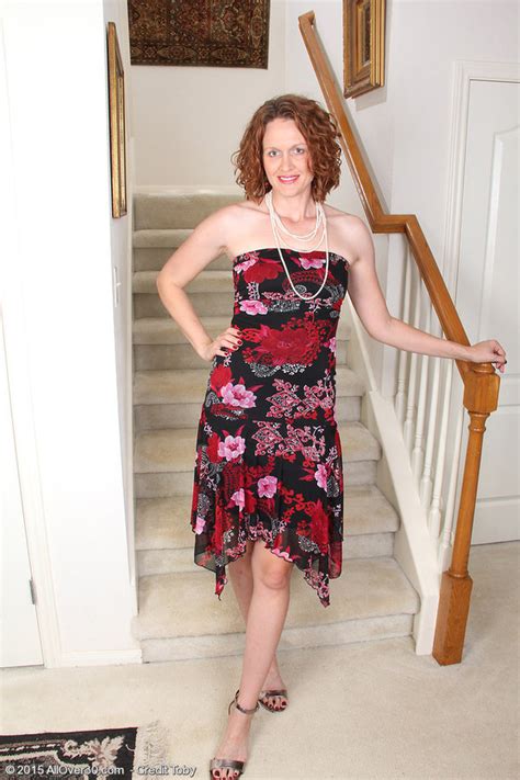 Redheaded Roxanne Clemments Posing Naked On Stairs All Over 30