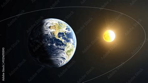 Earth Axis Diagram Illustration Showing The Tilt Of The Earths Rotational Axis Relative To Its